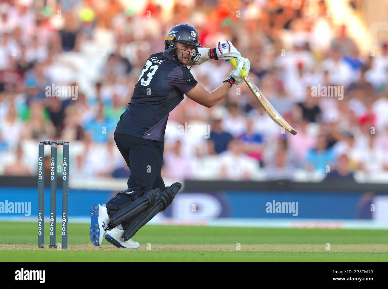 London, UK. 22nd July, 2021. Joe Clarke of The Manchester Originals ...