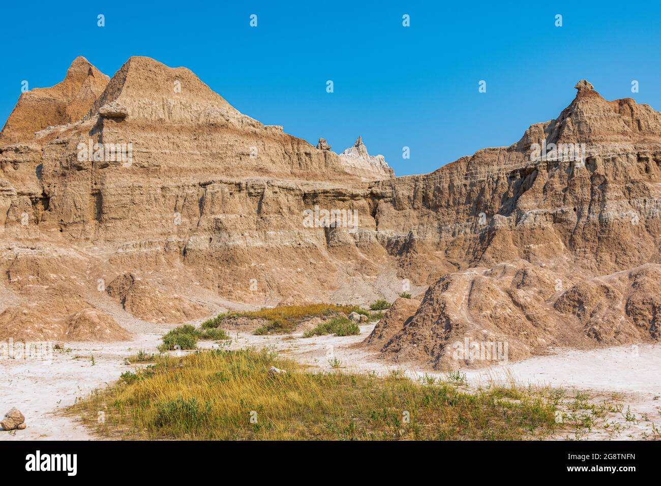 Buttes and Canyons are throughout Badlands National Park Stock Photo ...