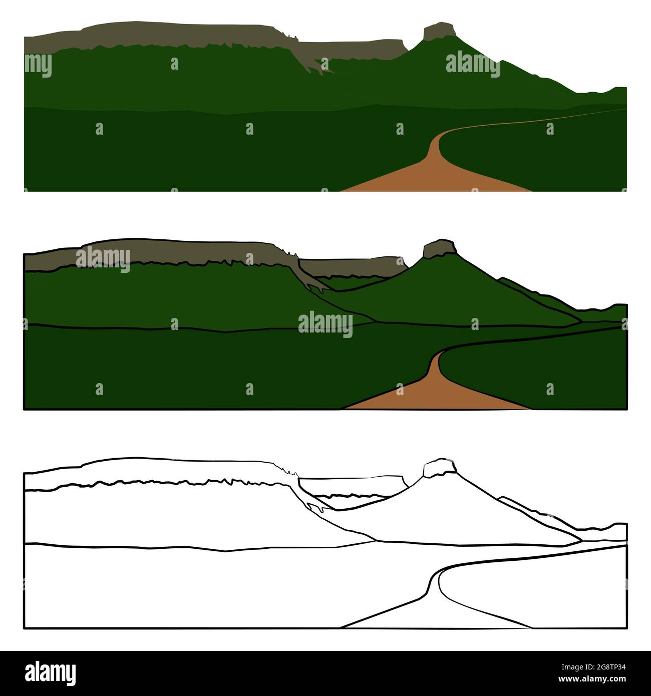 National road in north Stock Vector Images - Alamy