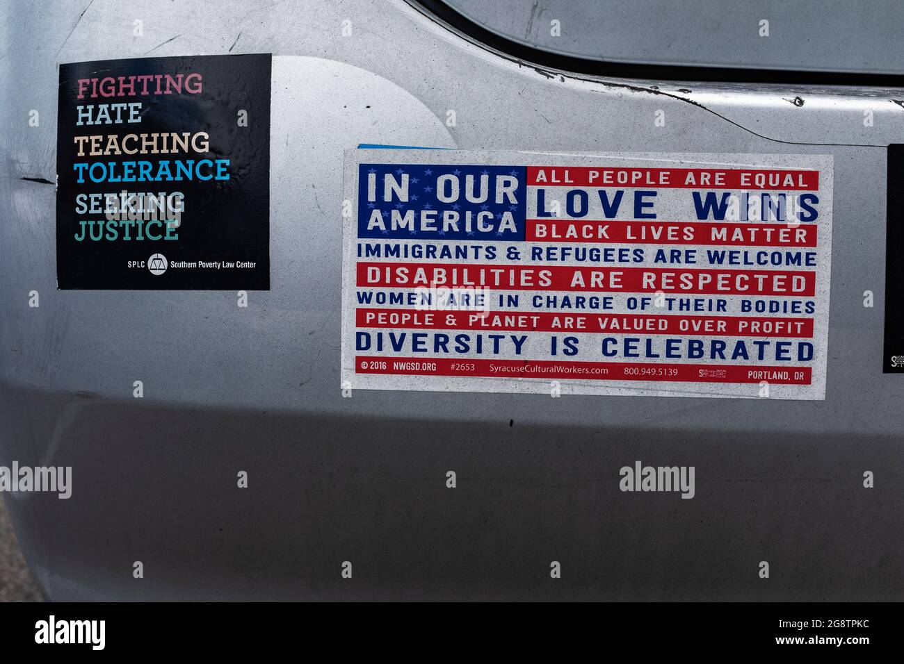 Bumper stickers car political hi-res stock photography and images - Alamy