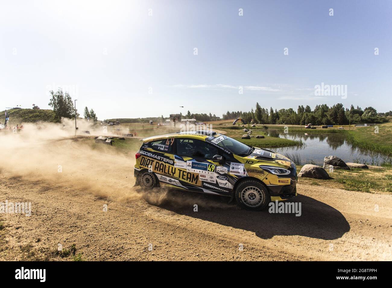 49 Armstrong Jon (gbr), Hall Phil (gbr), Ford Fiesta Rally4, action ...