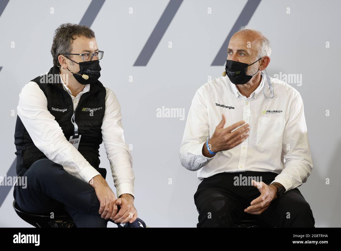 Peugeot marketing director Thierry Lonziano with Stellantis Motorsport ...