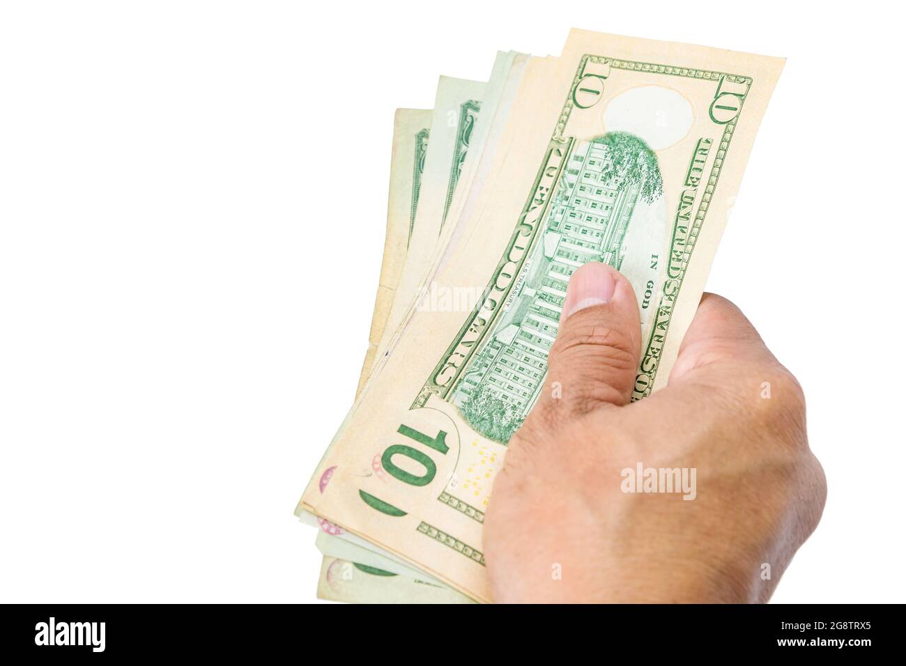 American bill folded hand hi-res stock photography and images - Alamy