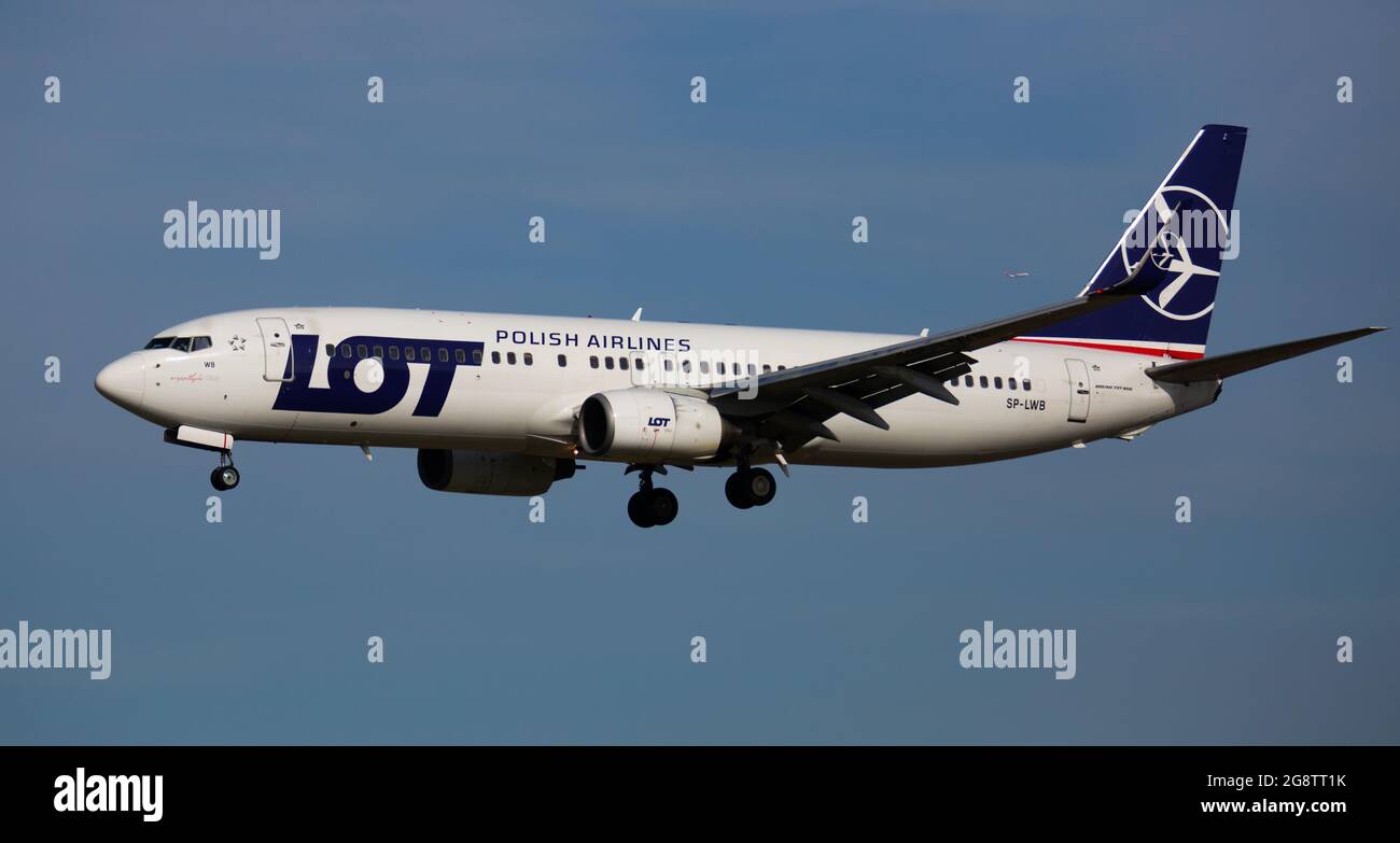 Lot airlines flight attendant hi-res stock photography and images - Alamy