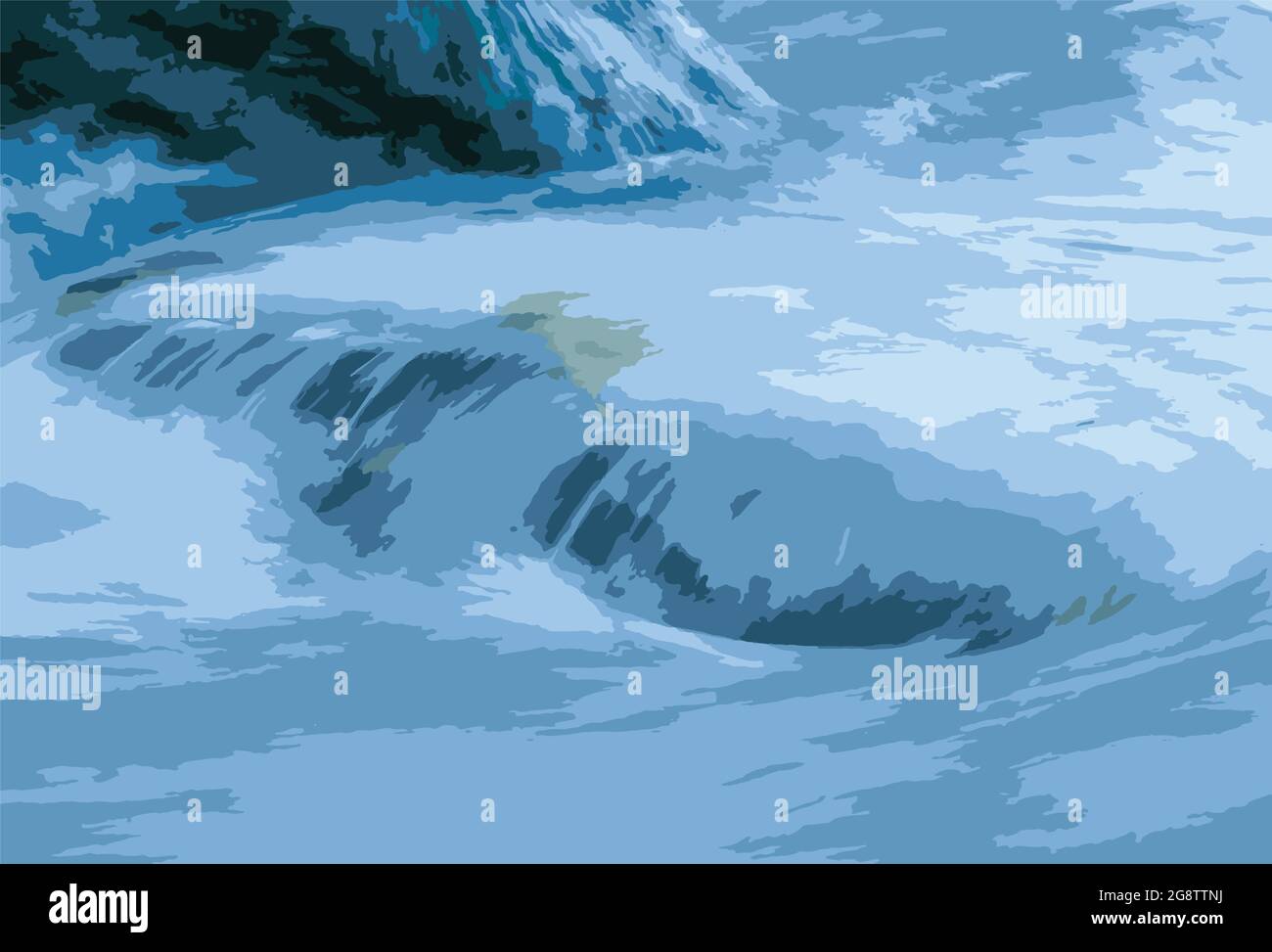 Vector image of water rushing over rocks Stock Vector Image & Art - Alamy