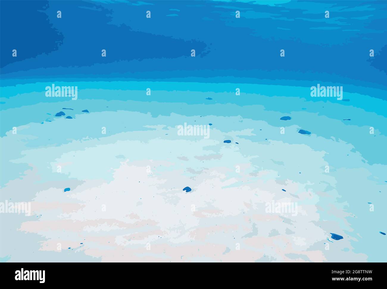 Underwater vector of an empty ocean floor, Caribbean Sea, St. Thomas ...