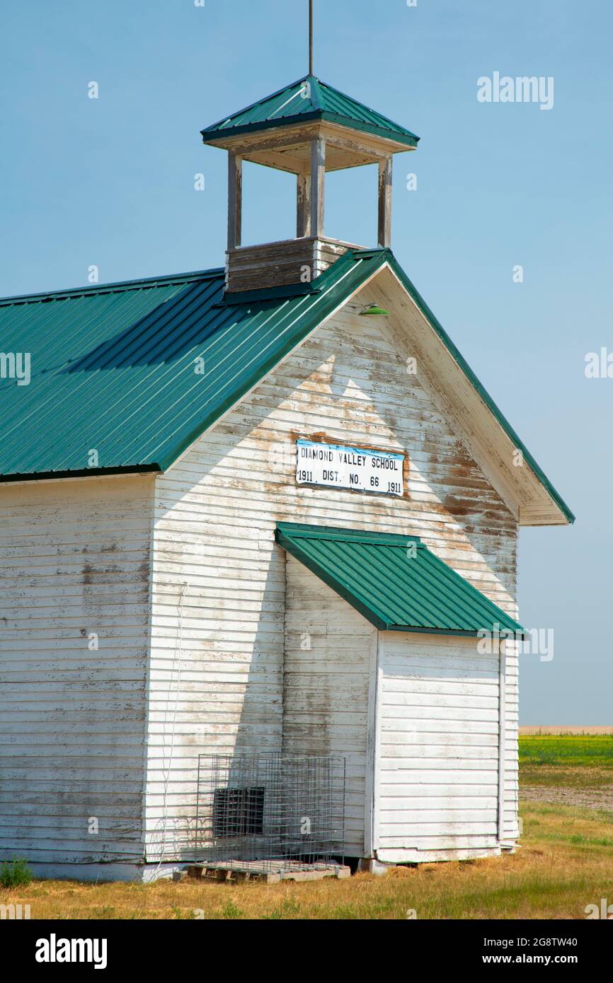 Diamond Valley School, Teton County, Montana Stock Photo - Alamy