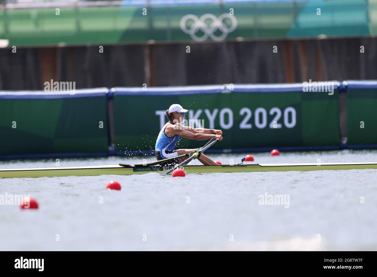 Tokyo, Japan. July 23 2021: Anneta Kyridou (GRE) JULY 23, 2021 - Rowing ...