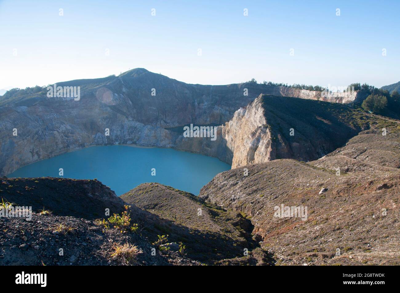 Views of three-color Lake of Kelimutu Indonesia Stock Photo - Alamy
