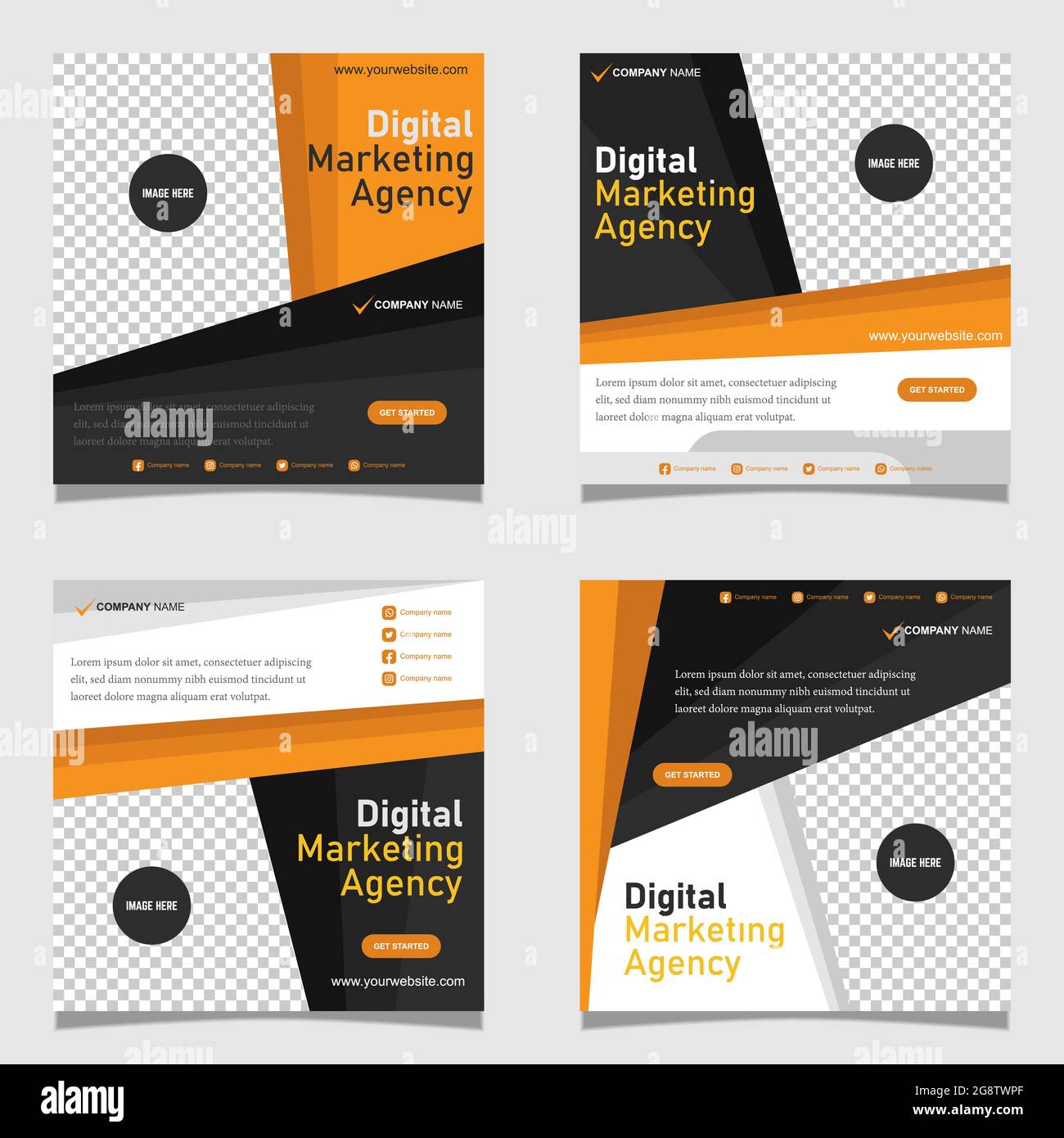 Digital Marketing Agency social Media post Template. editable promotion ...