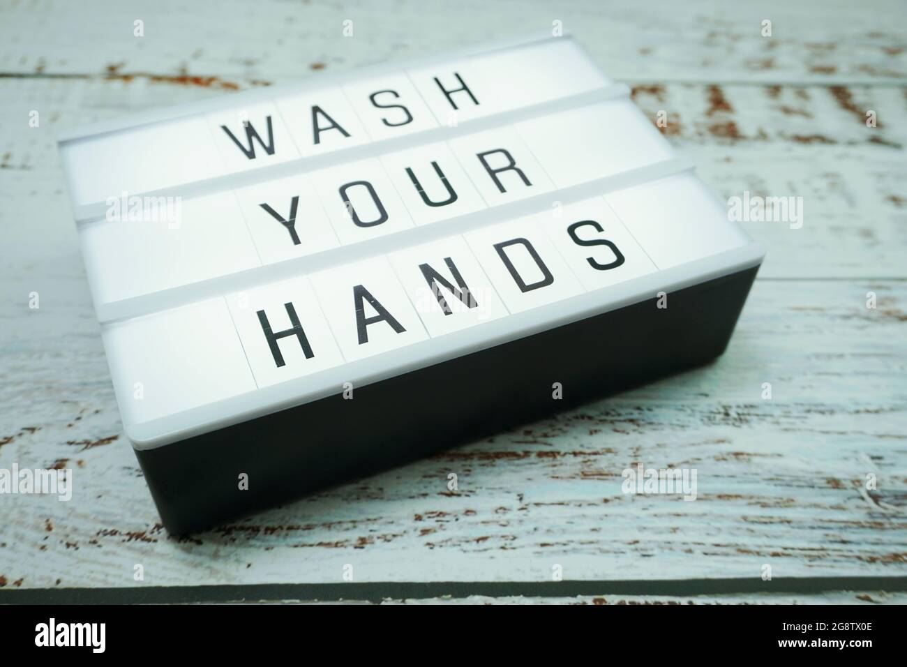 Wash your hands school sign hi-res stock photography and images - Alamy