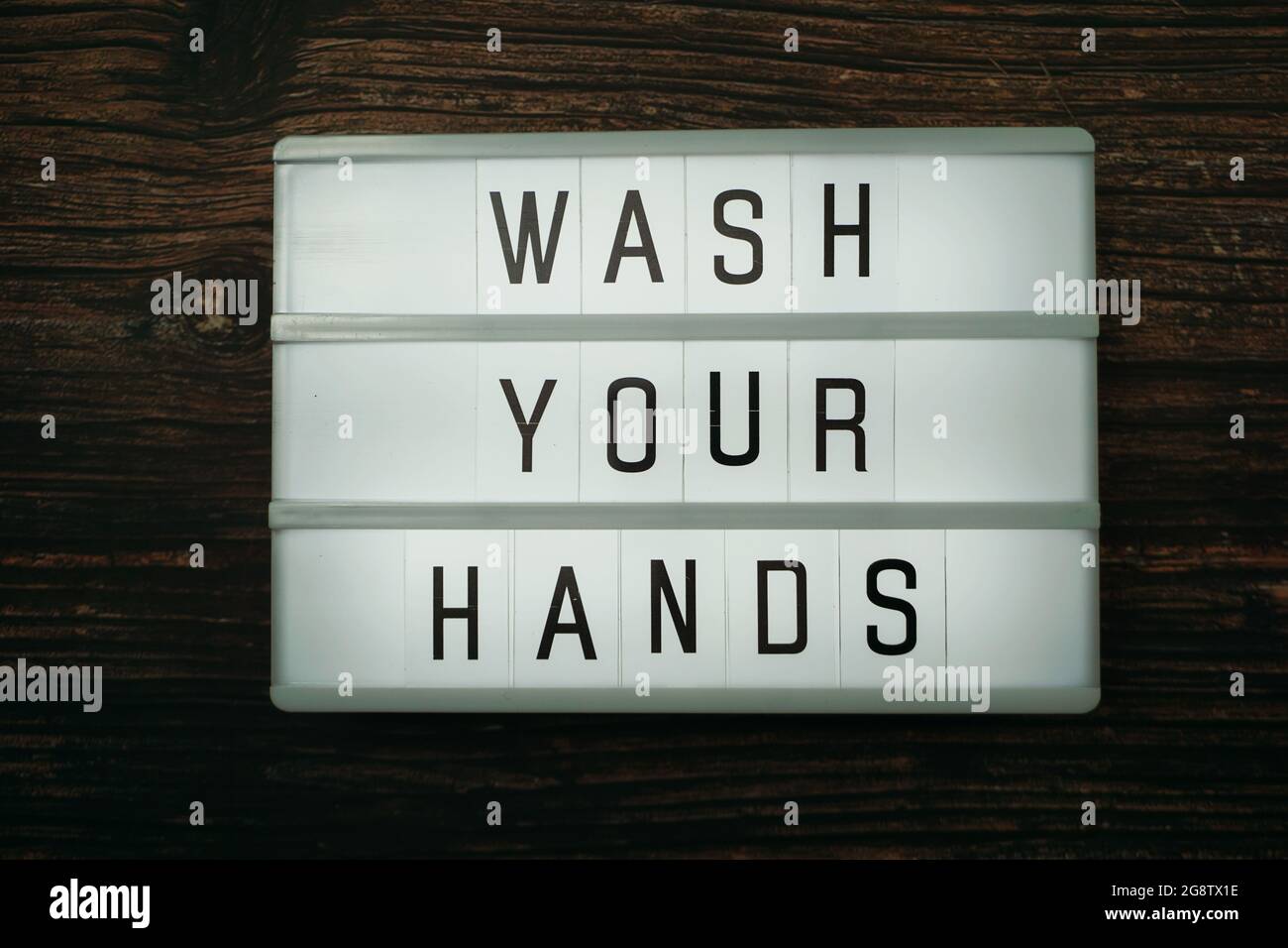 Wash your hands school sign hi-res stock photography and images - Alamy