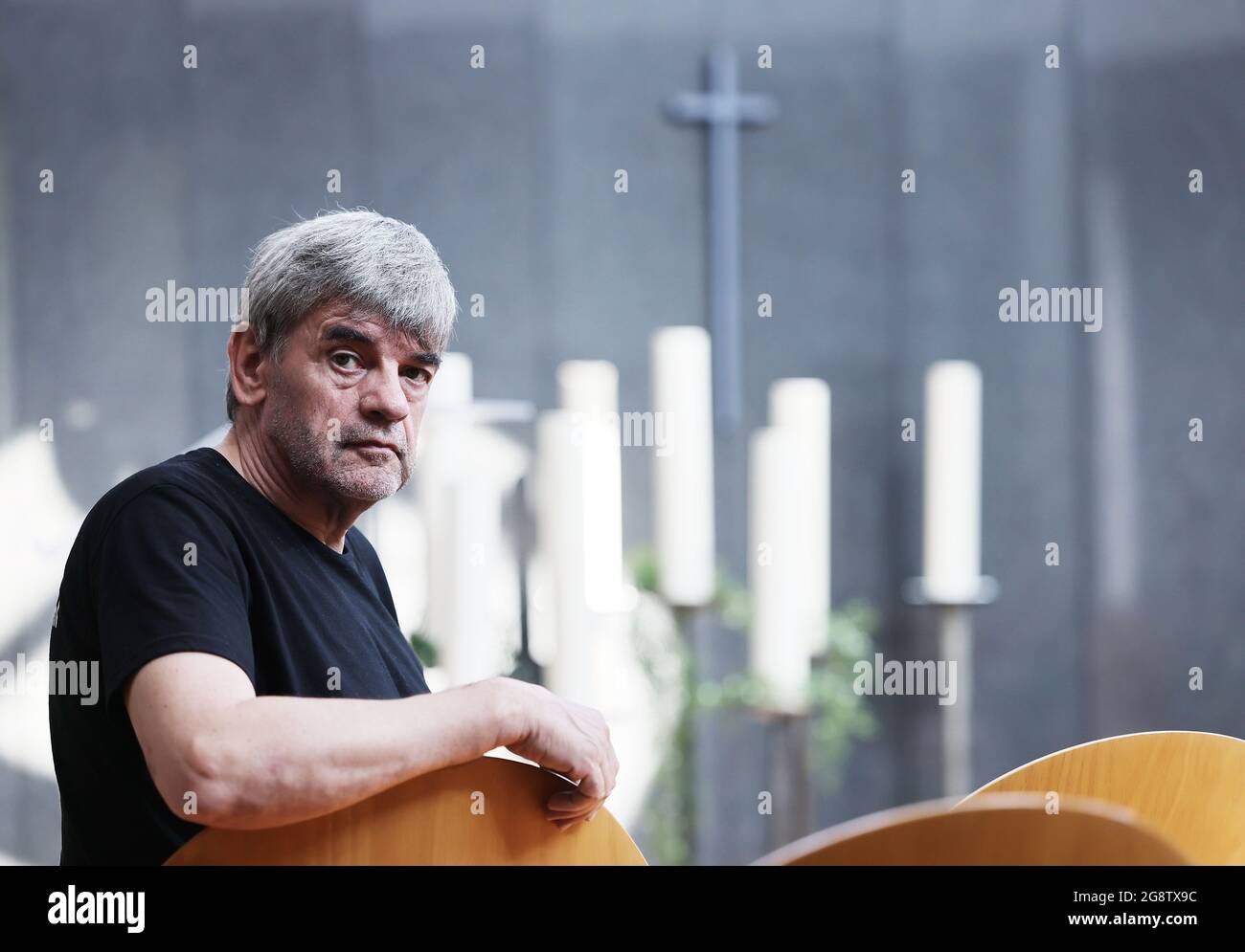 Bonn, Germany. 22nd July, 2021. Ferdinand Pfahl, owner of the Muss ...