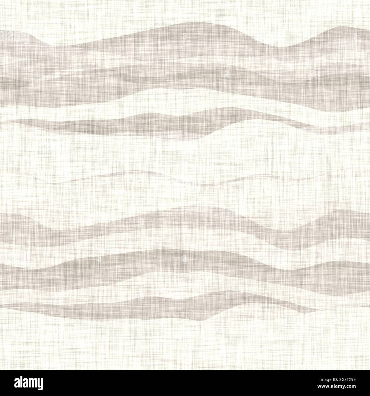 Linen texture background with wavy broken stripe. Organic irregular ...