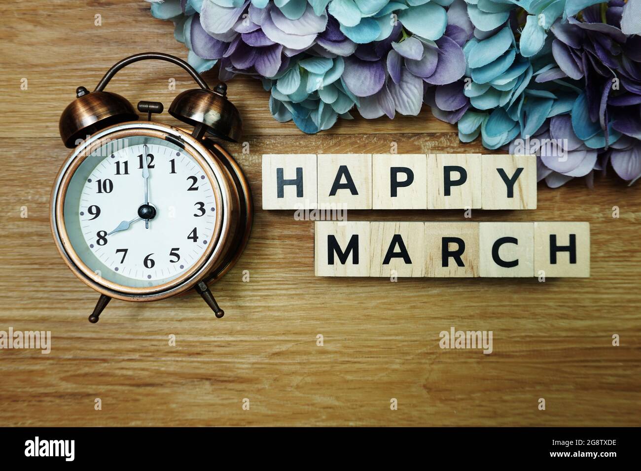 Happy march alphabet letters hi-res stock photography and images - Alamy
