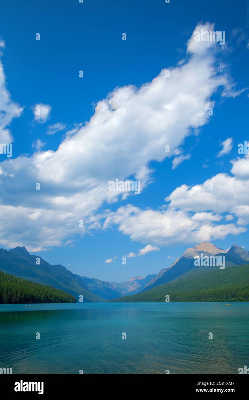 Bowman Lake, Glacier National Park, Montana Stock Photo - Alamy