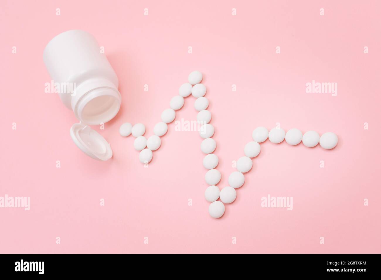Pink ecg heartbeat on hi-res stock photography and images - Alamy