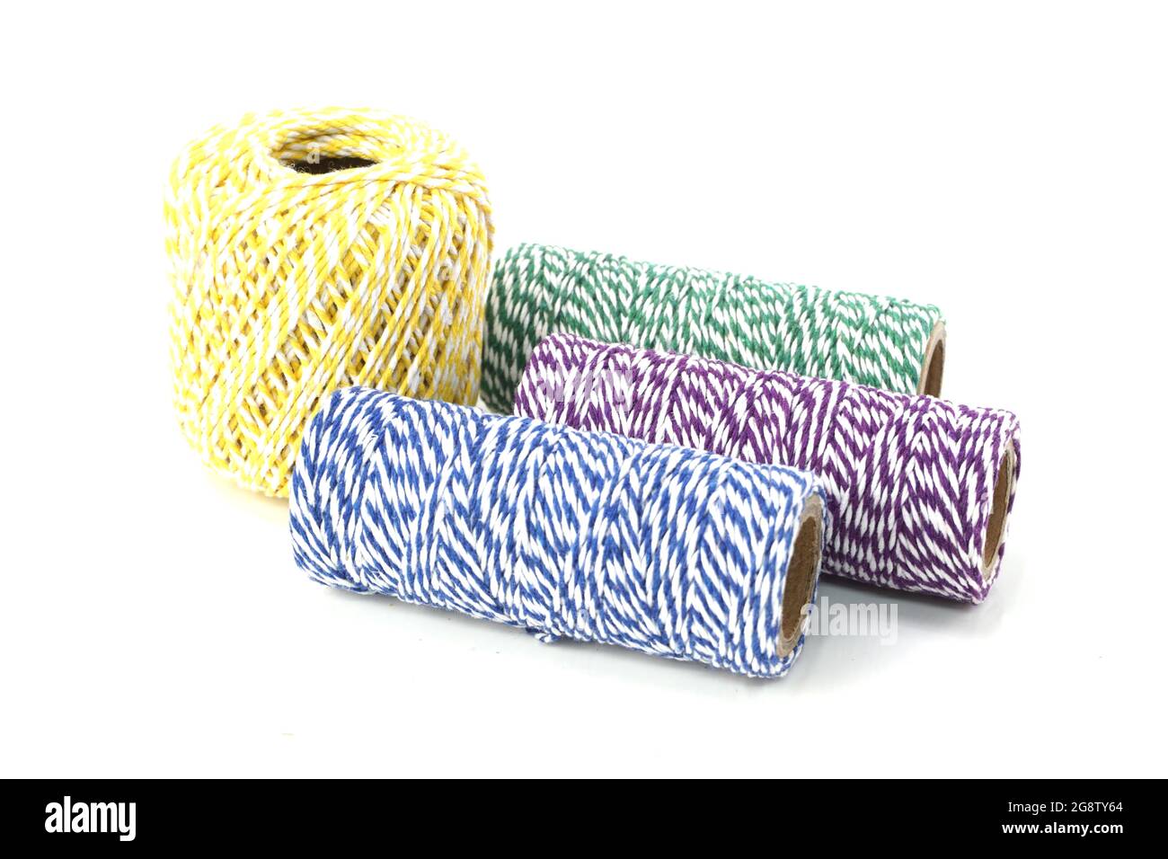 roll of mail rope isolated on white background Stock Photo - Alamy