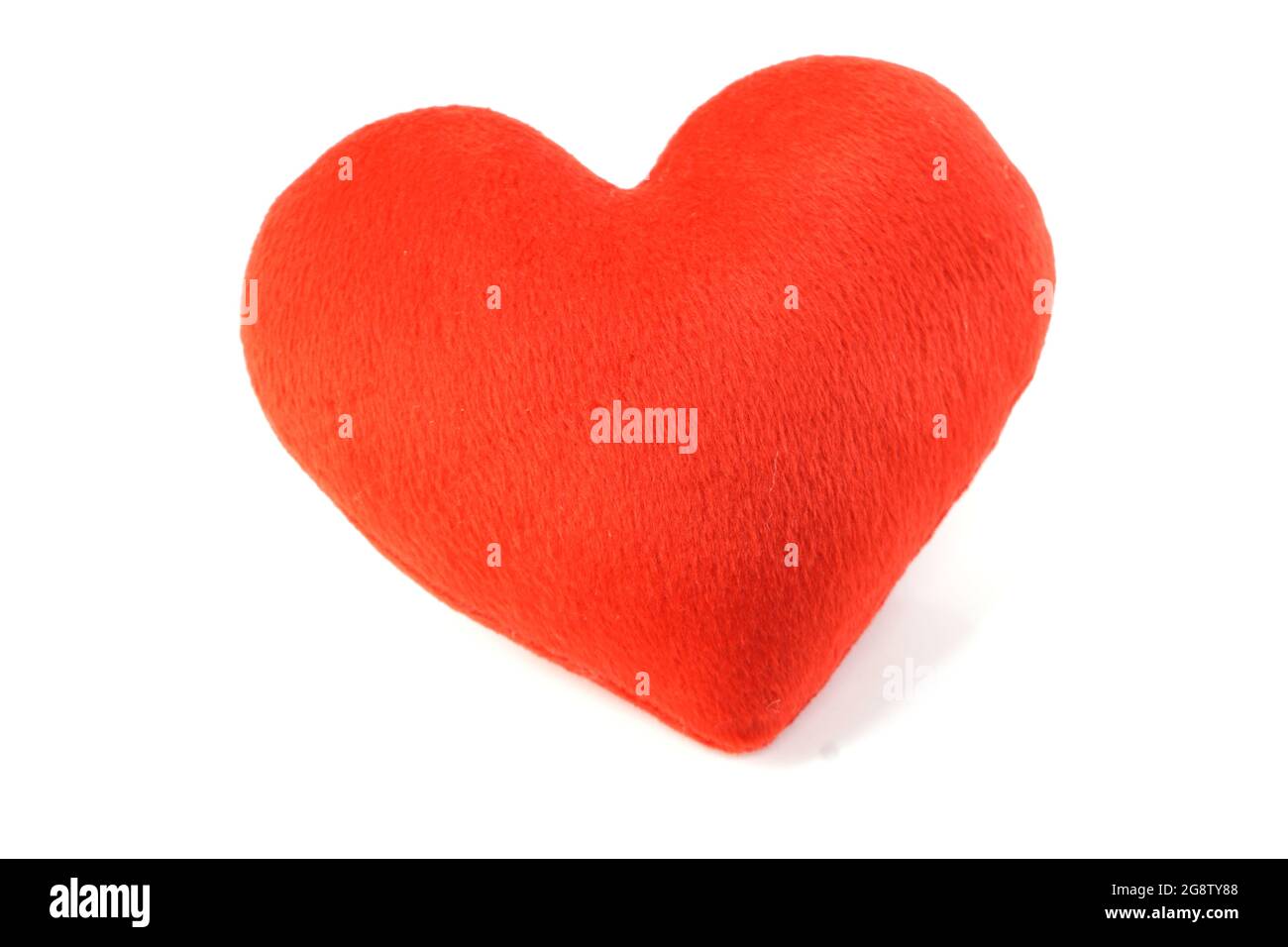 red heart shape isolated on white background Stock Photo - Alamy