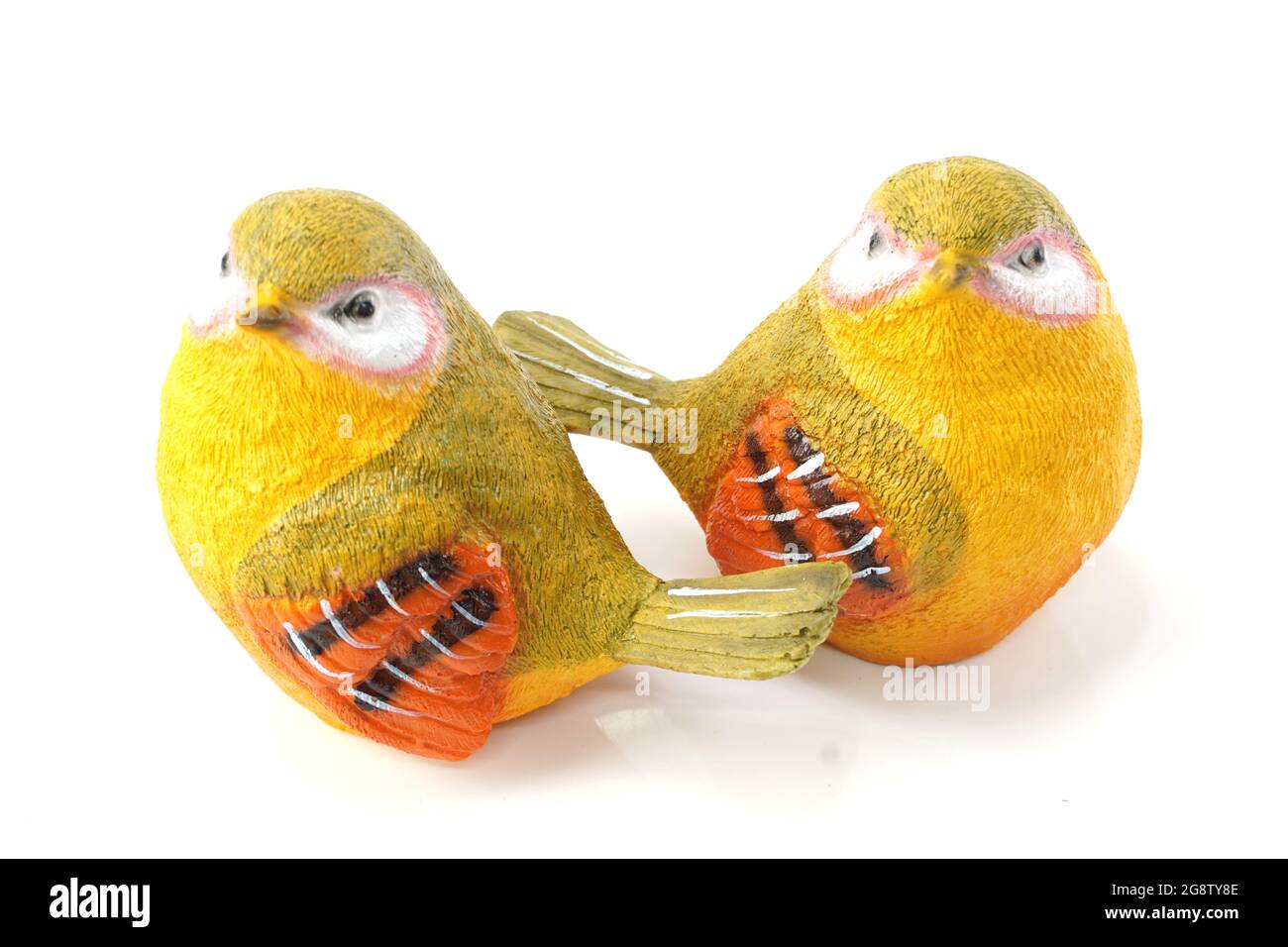 bird statue isolated on white background Stock Photo - Alamy