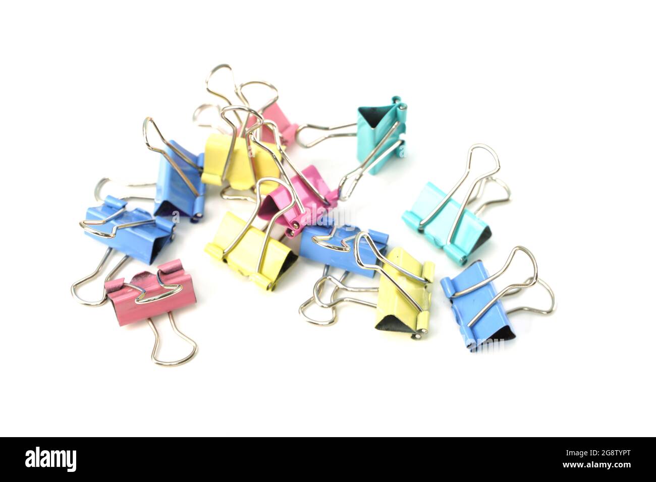 colorful clip isolated on white background Stock Photo - Alamy