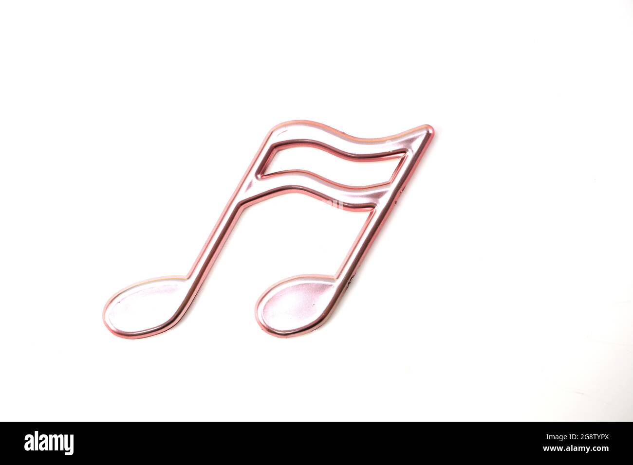 music note isolated on white background Stock Photo - Alamy