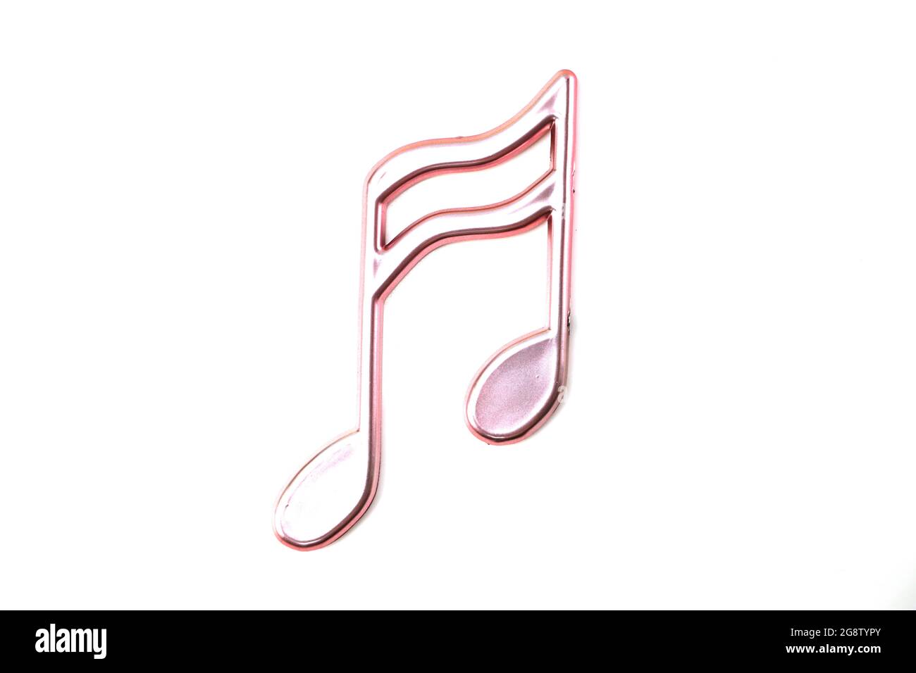 music note isolated on white background Stock Photo - Alamy