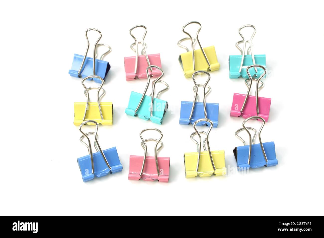 colorful clip isolated on white background Stock Photo - Alamy