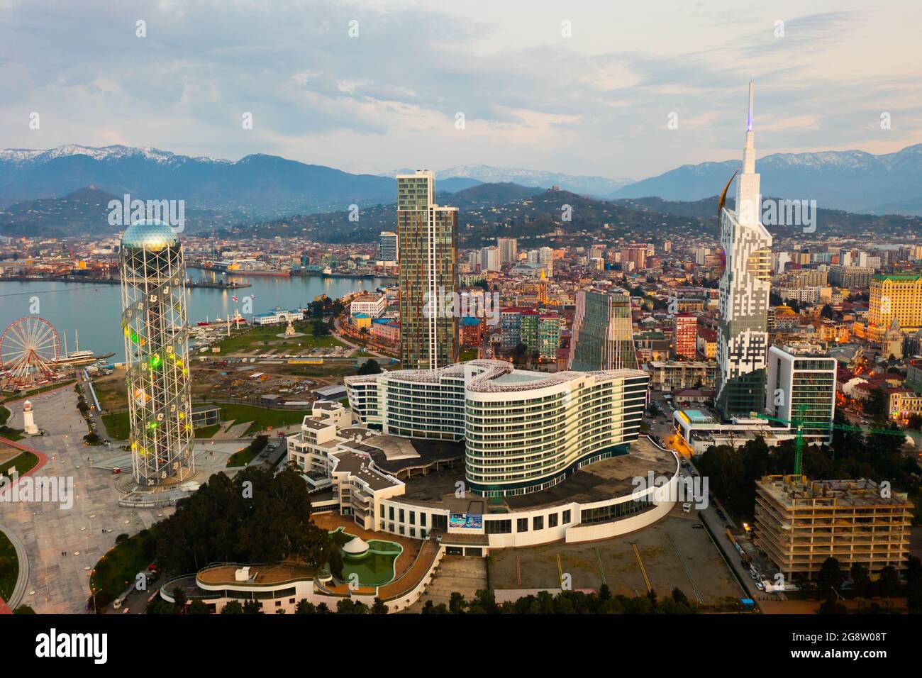 Aerial view of center of Batumi city Stock Photo - Alamy