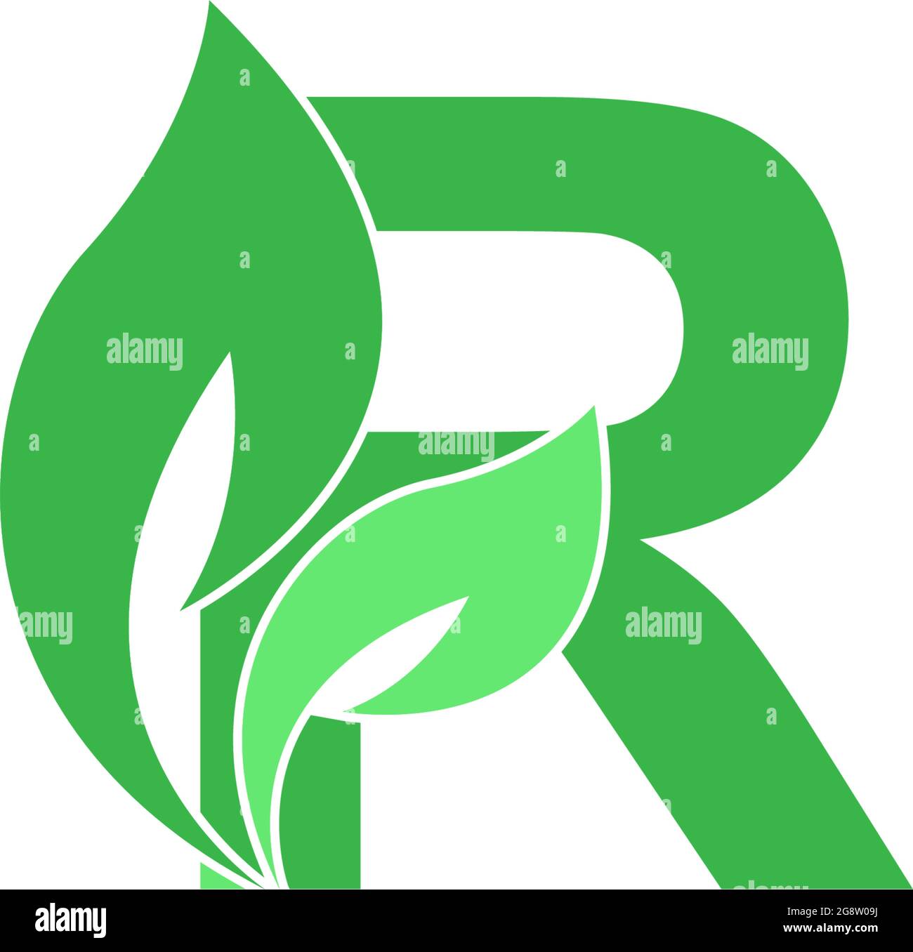 Letter R logo leaf icon design concept vector Stock Vector Image & Art ...
