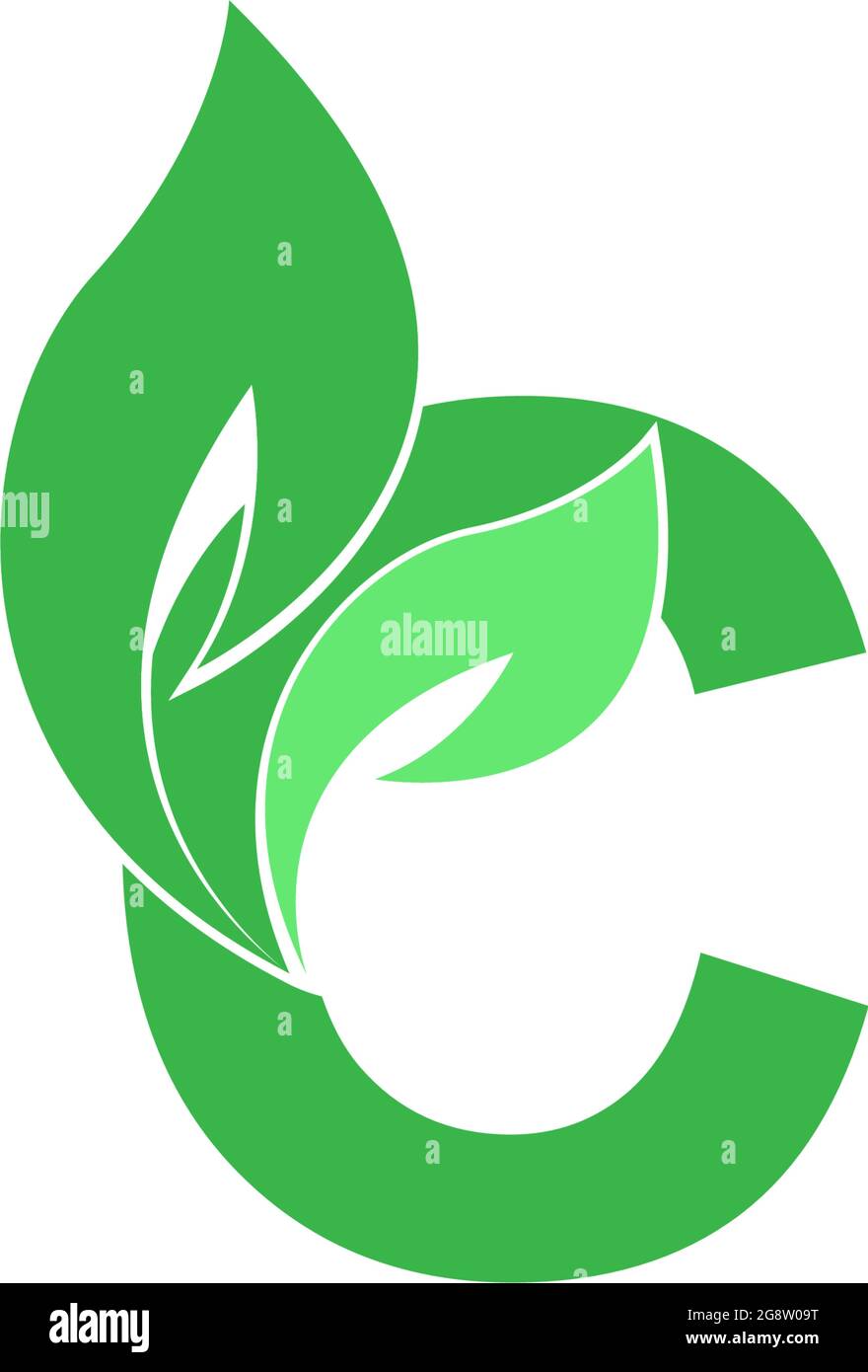 Letter C logo leaf icon design concept vector Stock Vector Image & Art ...