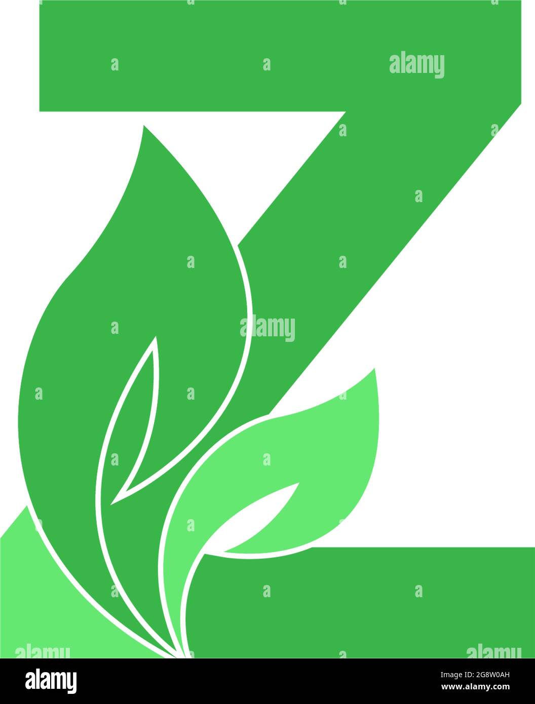 Letter Z logo leaf icon design concept vector Stock Vector Image & Art ...