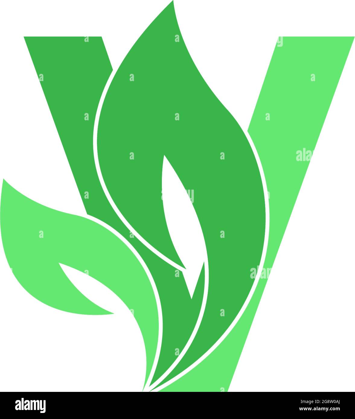 Letter V logo leaf icon design concept vector Stock Vector Image & Art ...