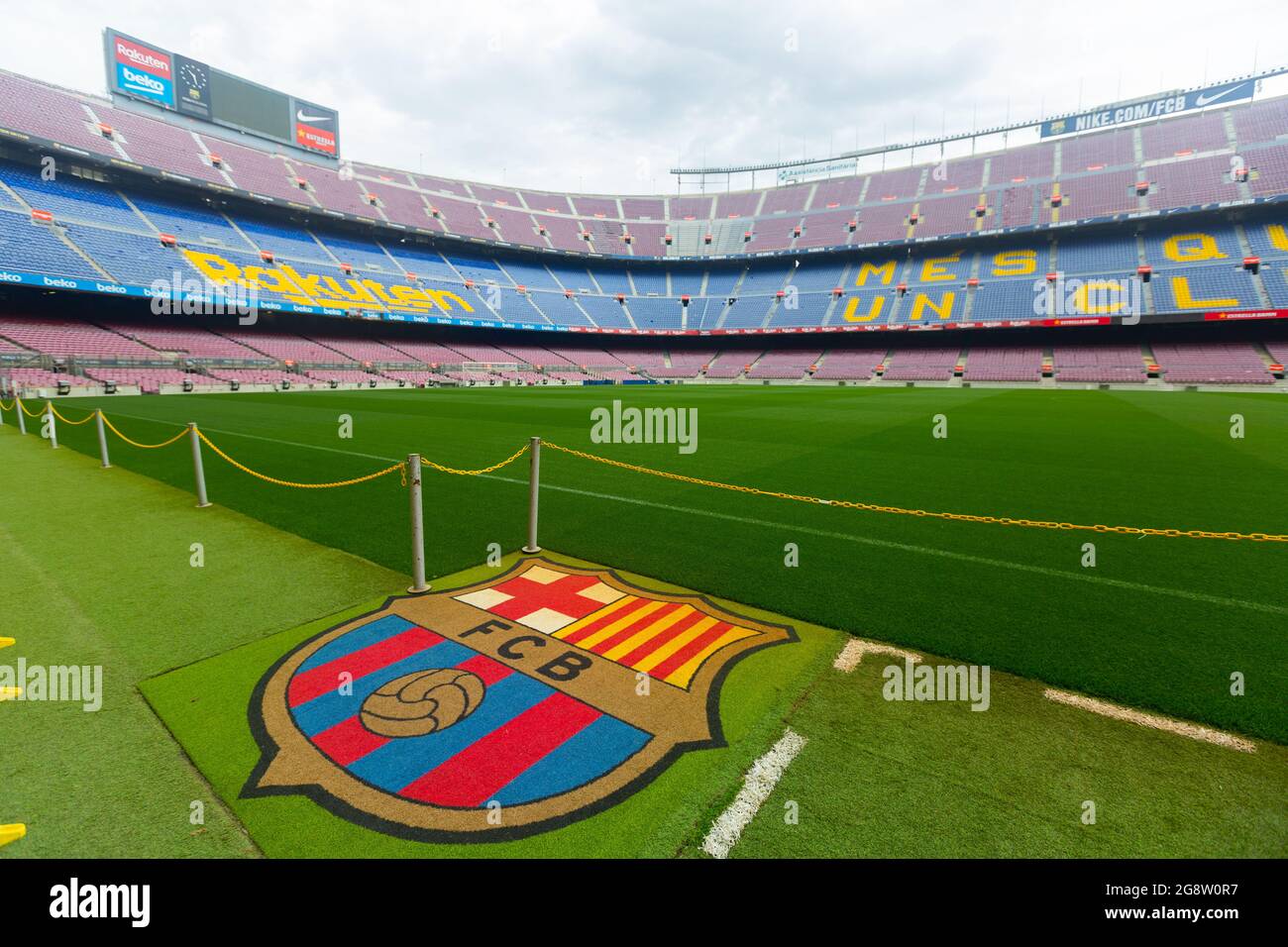 Nou camp football stadium view empty hi-res stock photography and ...