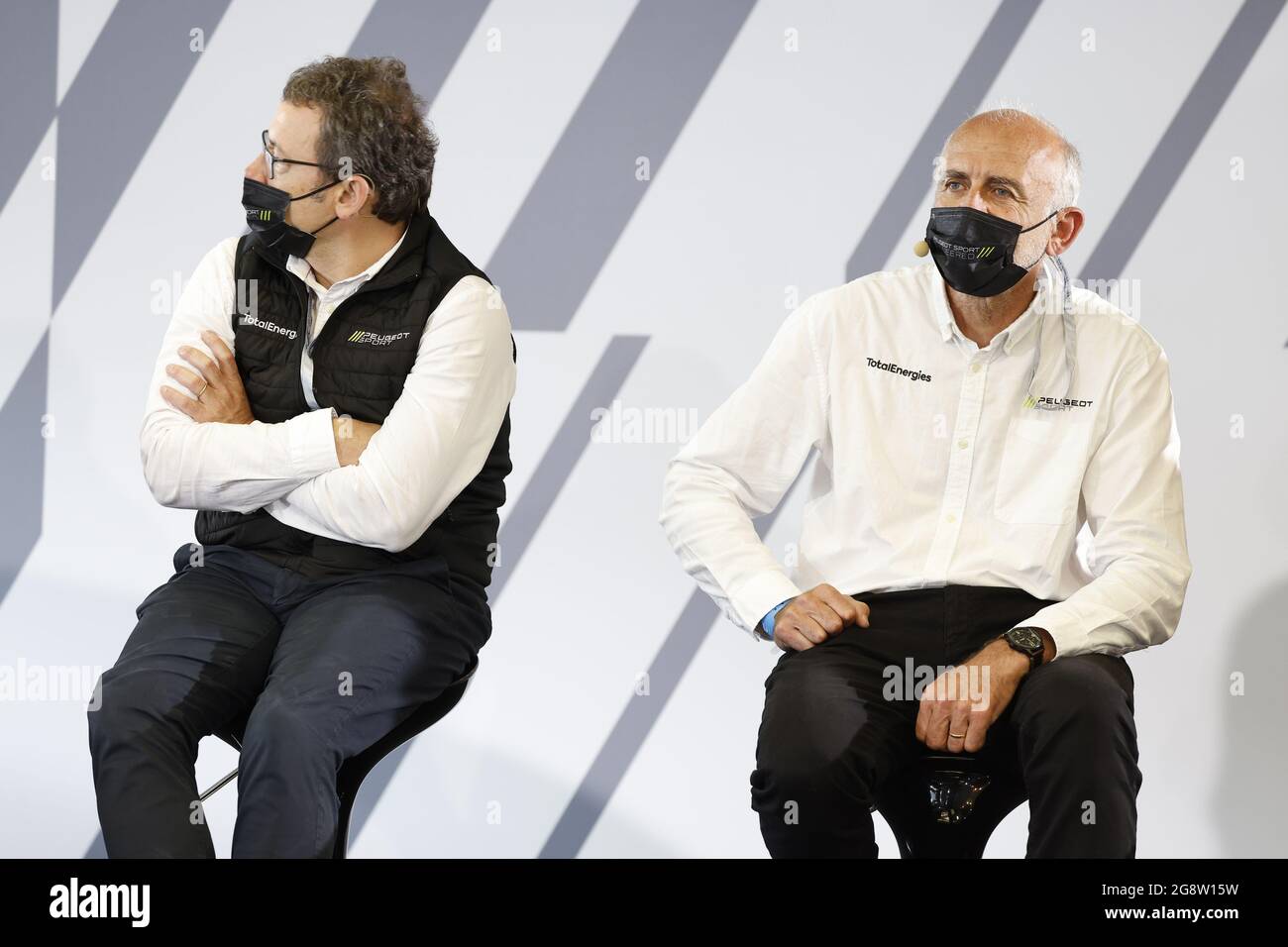 Peugeot marketing director Thierry Lonziano with Stellantis Motorsport ...