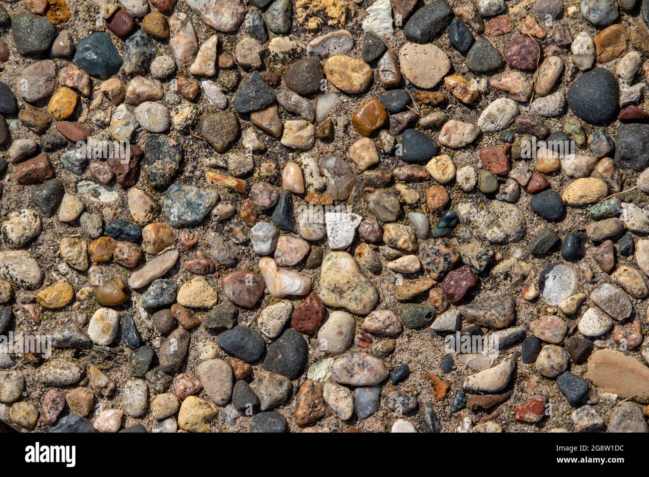 Top view close-up texture background of a vintage exposed aggregate ...