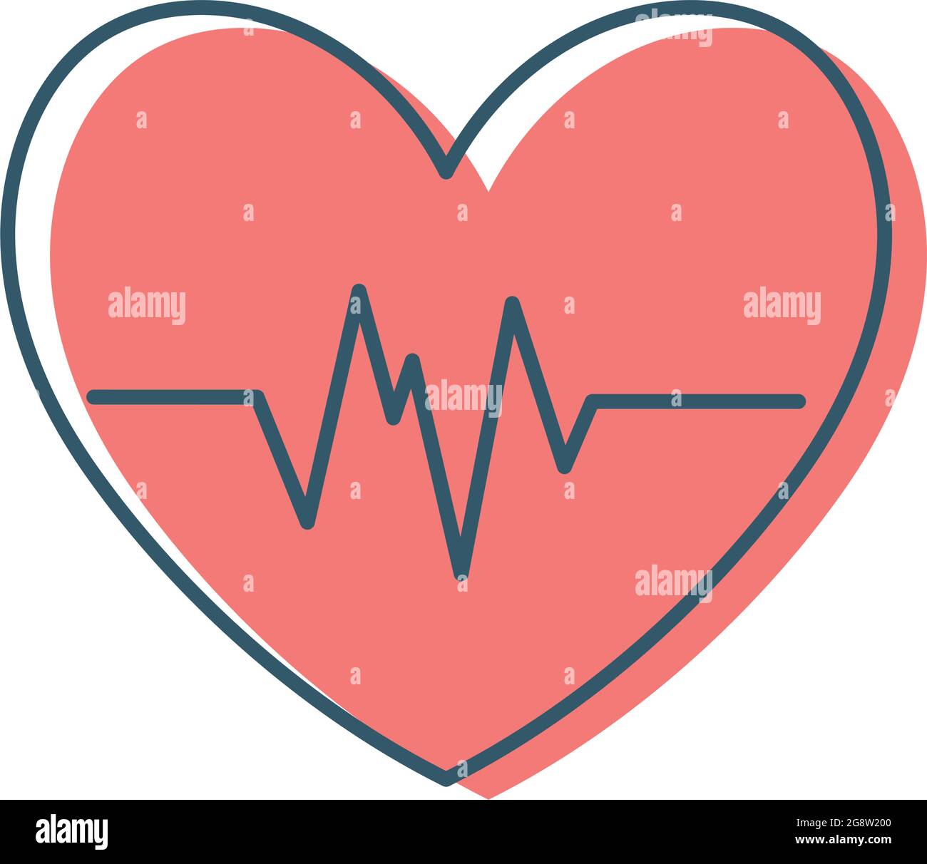 electrocardiogram heart design Stock Vector Image & Art - Alamy