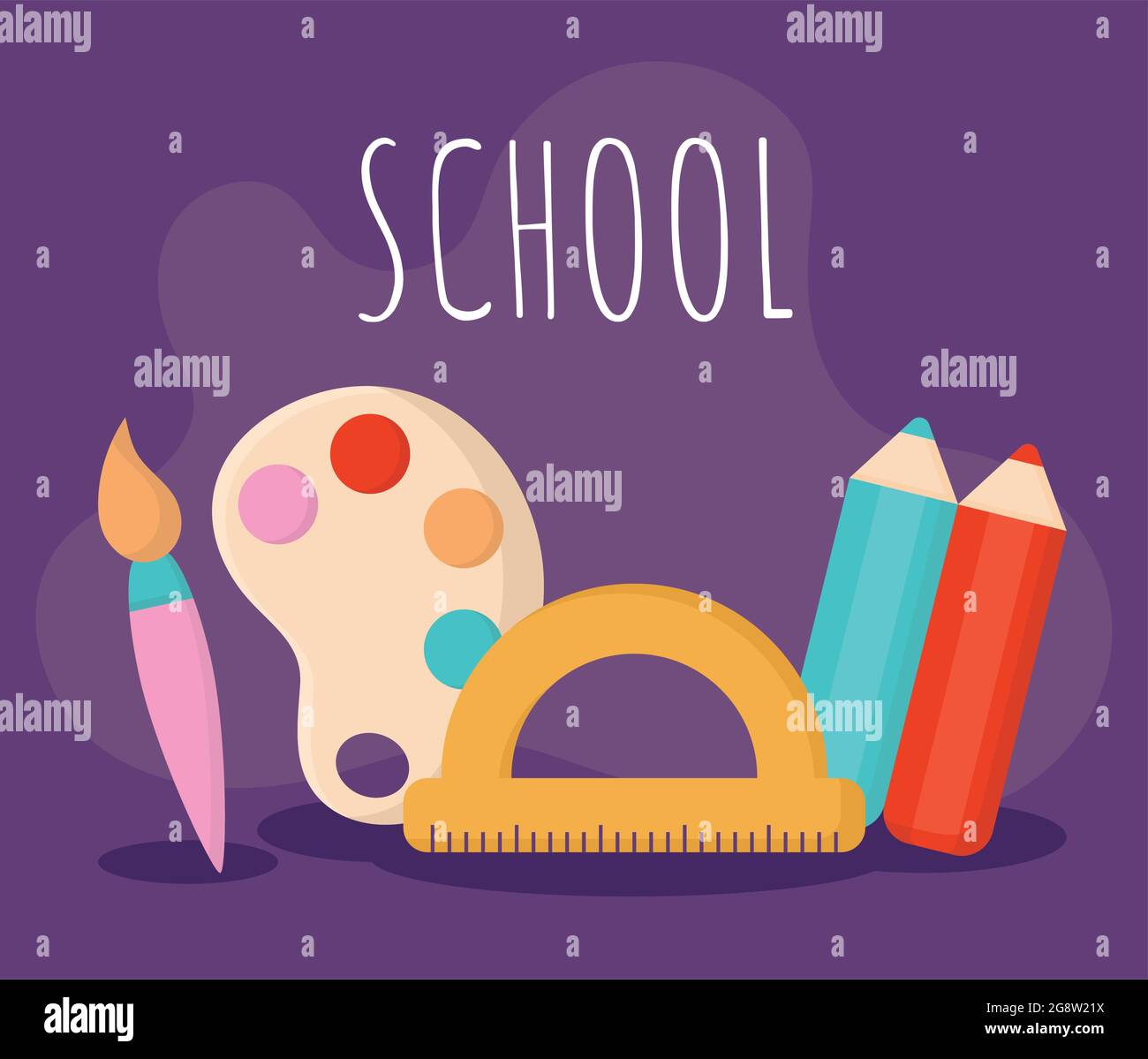 purple school card Stock Vector Image & Art - Alamy