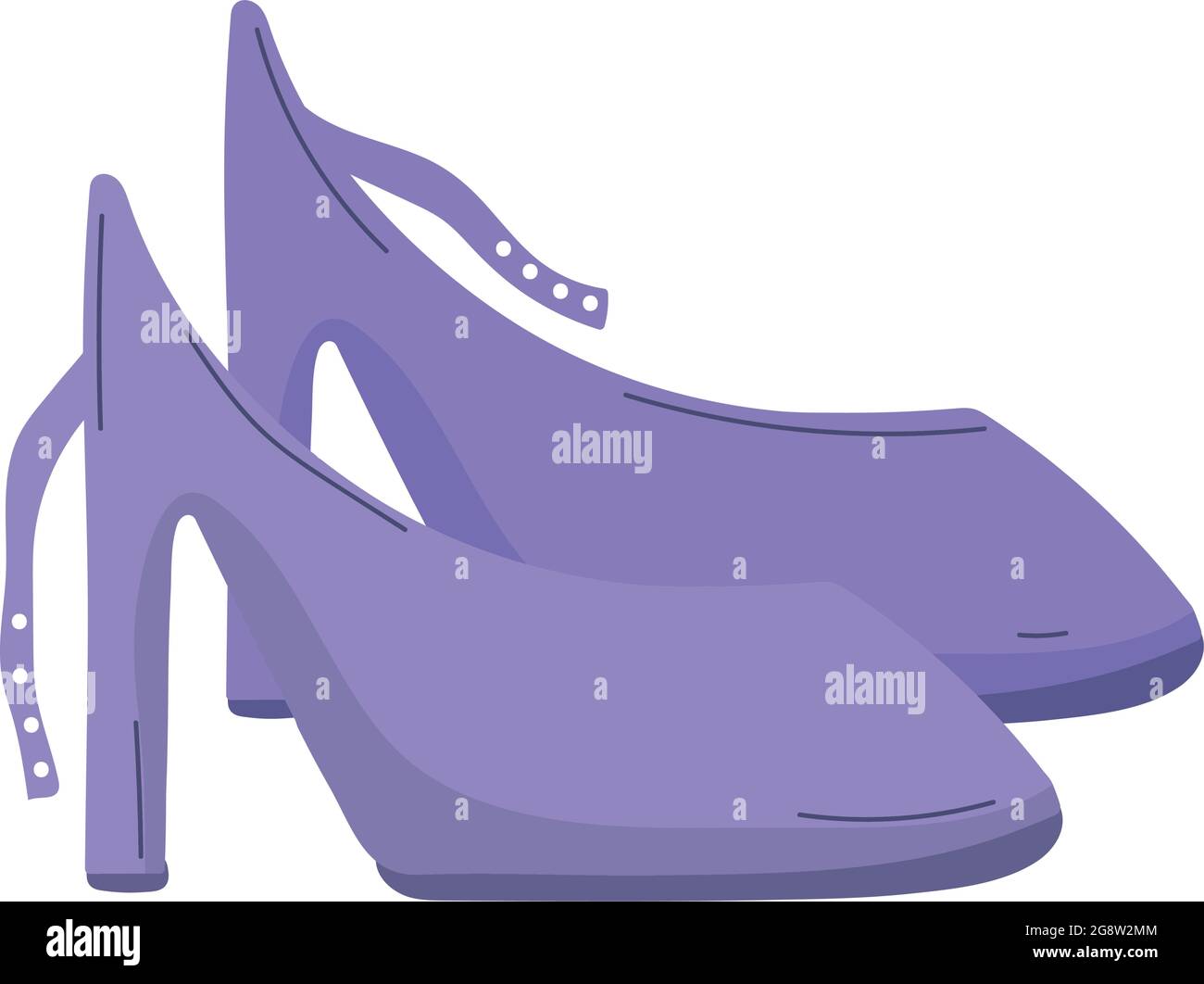 purple heels shoes Stock Vector Image & Art - Alamy