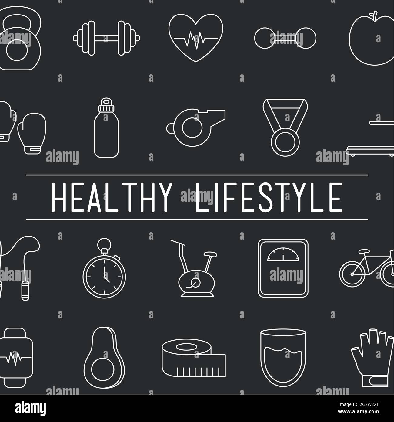healthy lifestyle poster Stock Vector Image & Art - Alamy