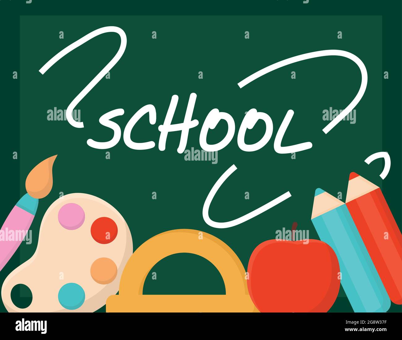 pretty school illustration Stock Vector Image & Art - Alamy