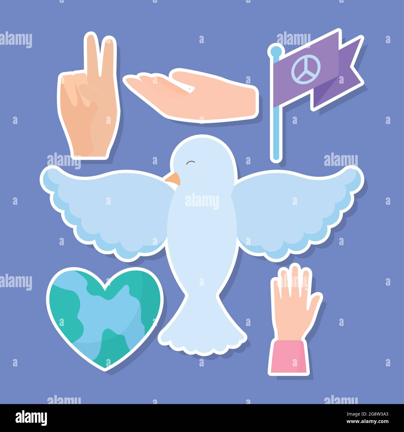 Hippie peace sign flag Stock Vector Images - Alamy