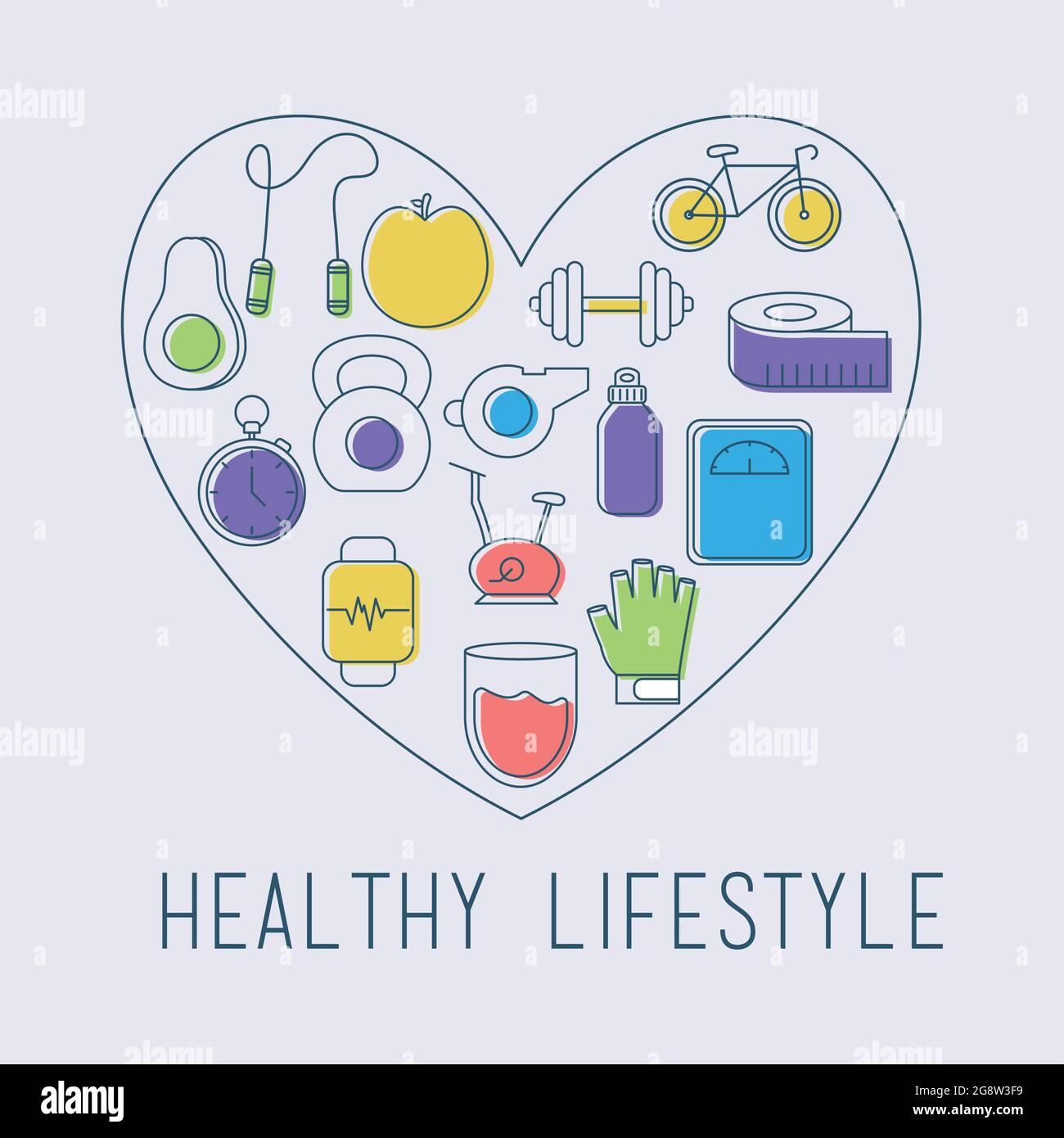 healthy lifestyle card Stock Vector Image & Art - Alamy