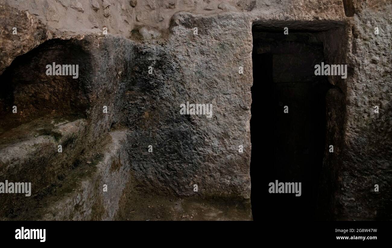 Remains of a Second Temple period (516 BC-AD 70) basement, that has ...