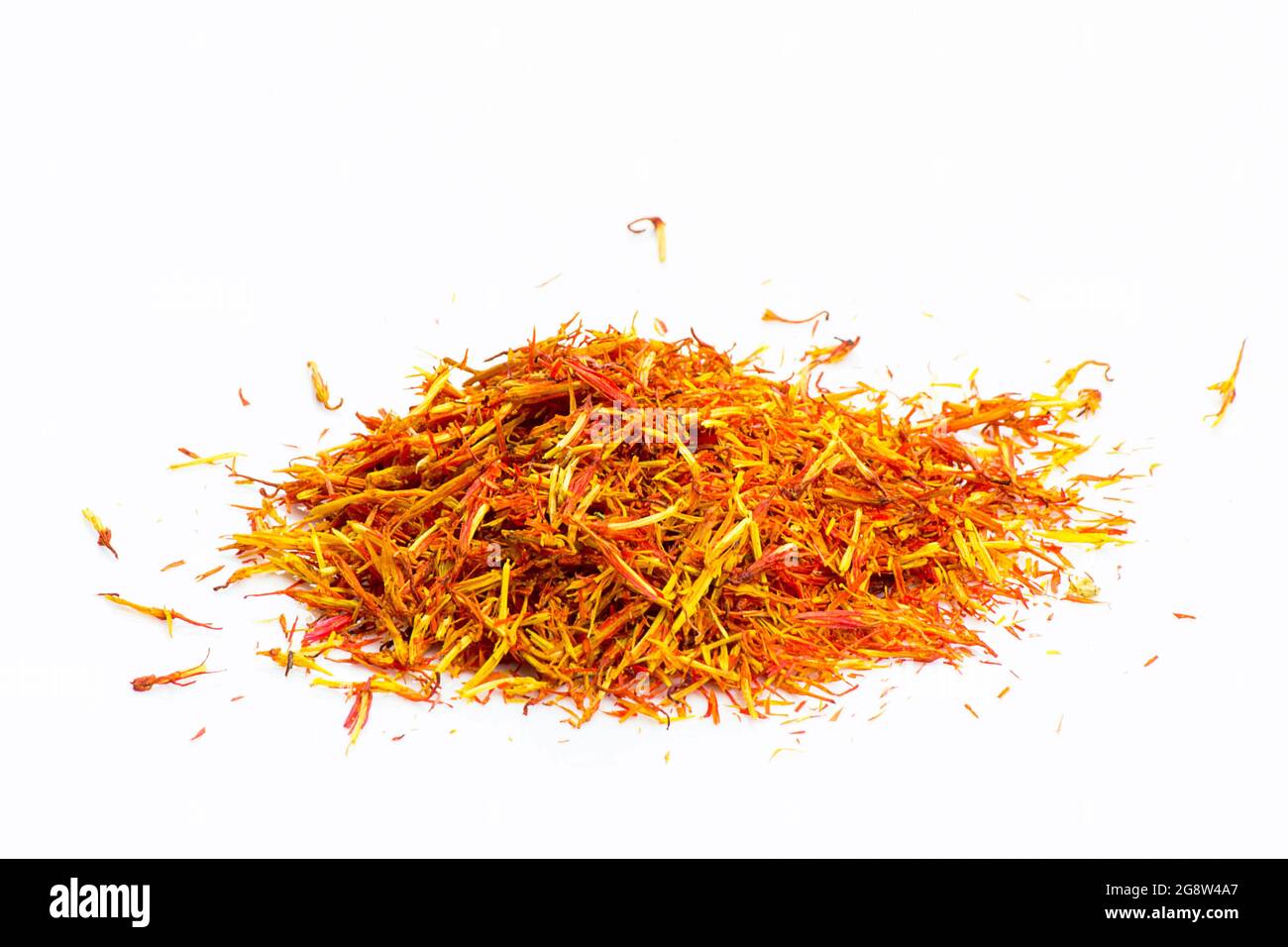 Close up of Saffron on an isolated white background Stock Photo - Alamy