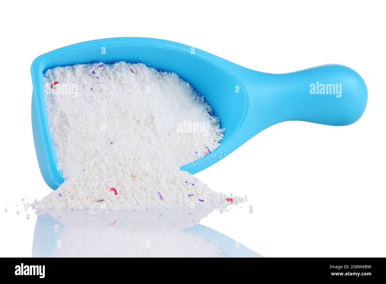 Washing powder in blue container,isolated on white Stock Photo - Alamy