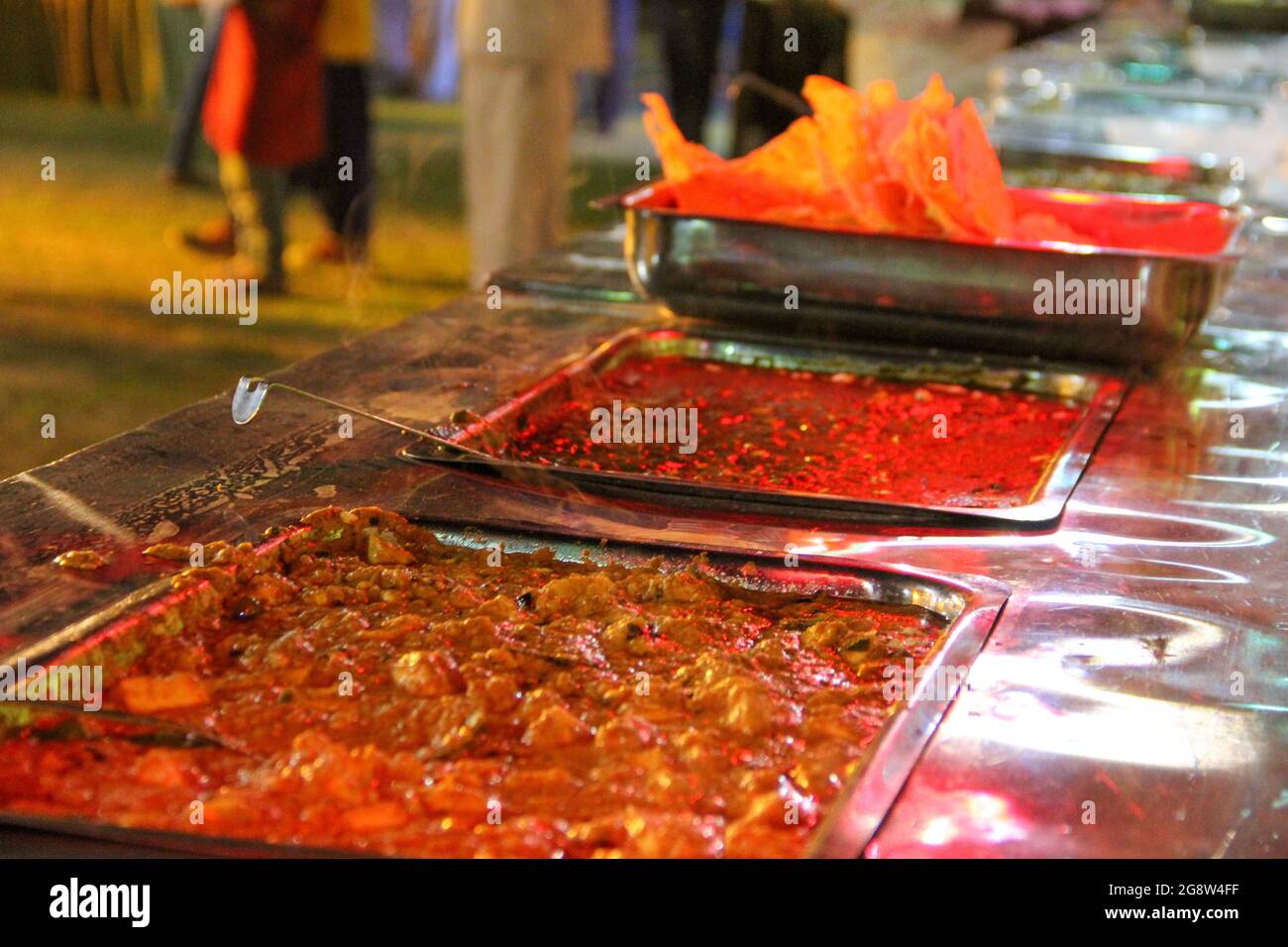 Selective focus shot traditional indian food in the restaurant Stock ...