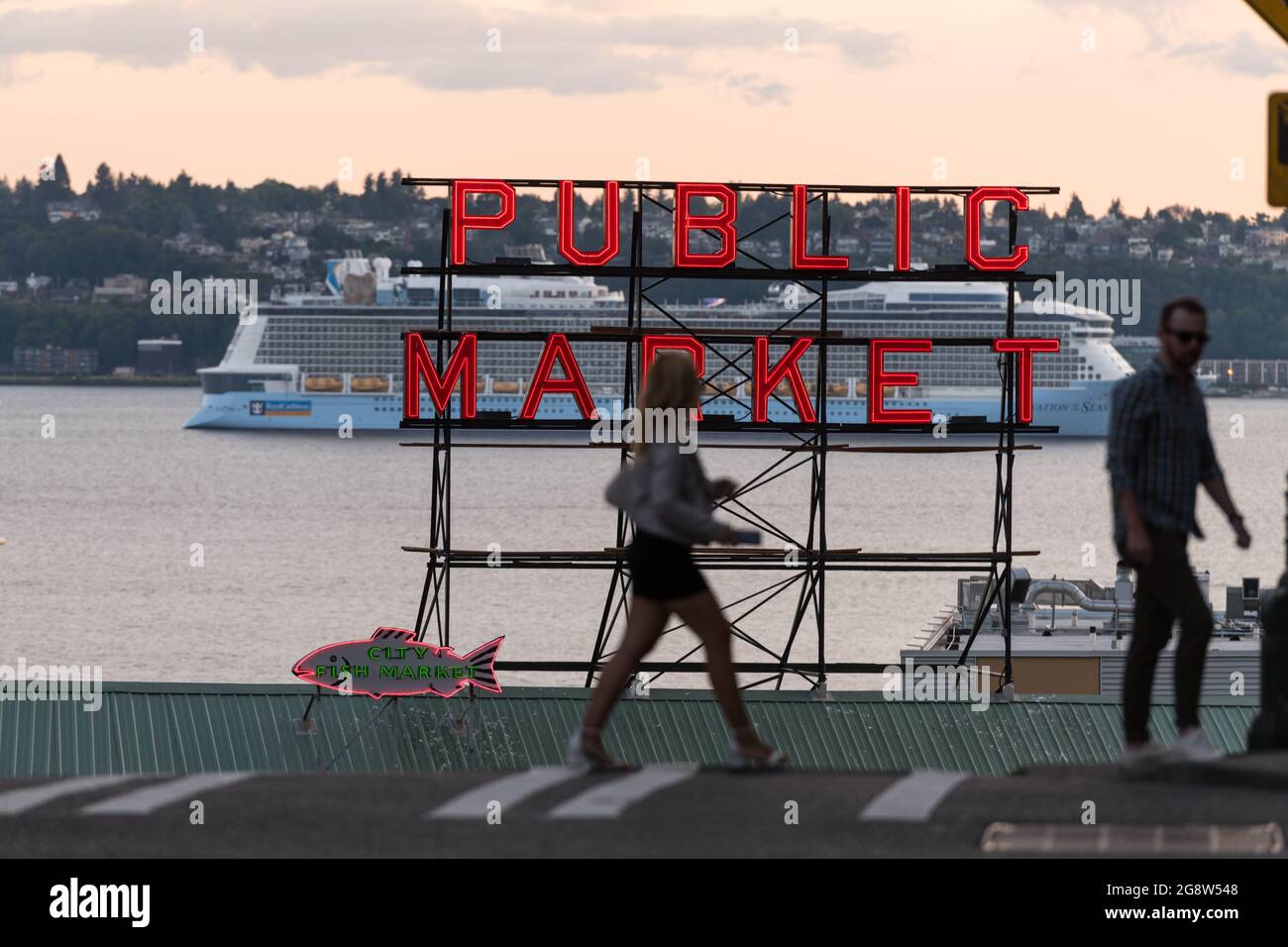 Seattle, USA. 21 Jul, 2021. Royal Caribbean Ovation of the Seas cruise ...