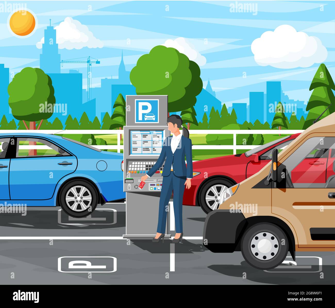 Terminal parking area Stock Vector Images - Alamy
