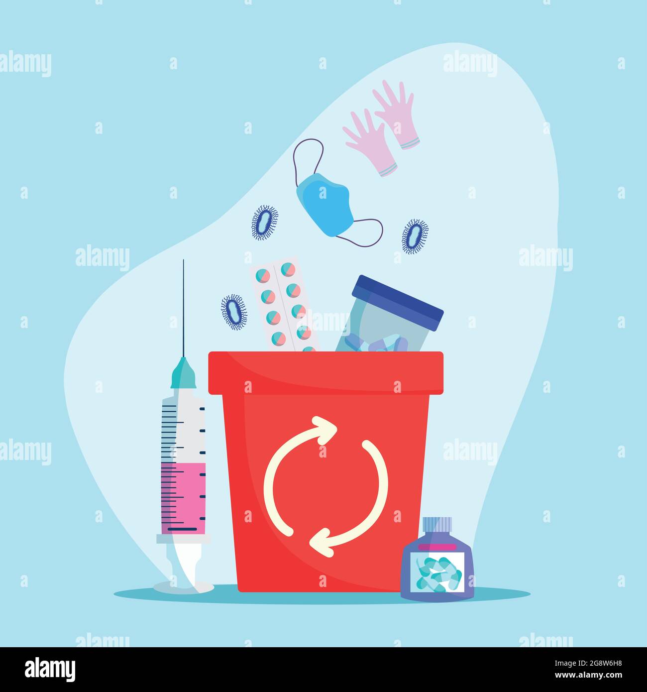 infectious waste in bin Stock Vector Image & Art - Alamy